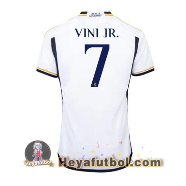 Camisetas Futbol Real Madrid (Vini Jr. 7) Primera Blanco 2023-2024 - €23.00